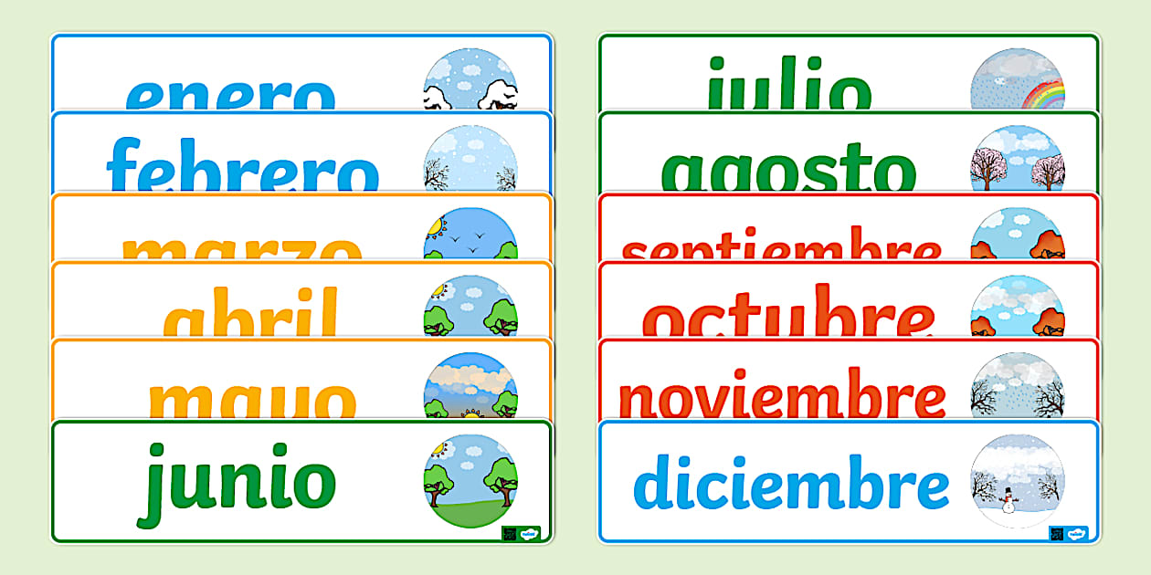 Letreros: Los meses del año (teacher made) - Twinkl