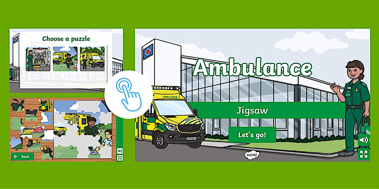Ambulance Interactive Jigsaw (teacher made) - Twinkl