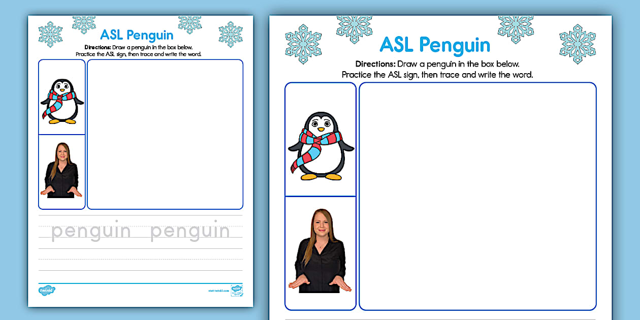 Sign Language Drawing Worksheet for Kids | Twinkl USA