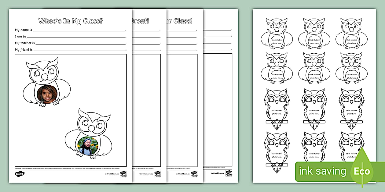 My Class Activity Sheet for Inclusive Classrooms - Twinkl