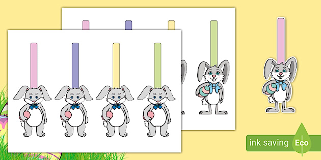 Easter Bunny Finger Spaces (teacher made) - Twinkl