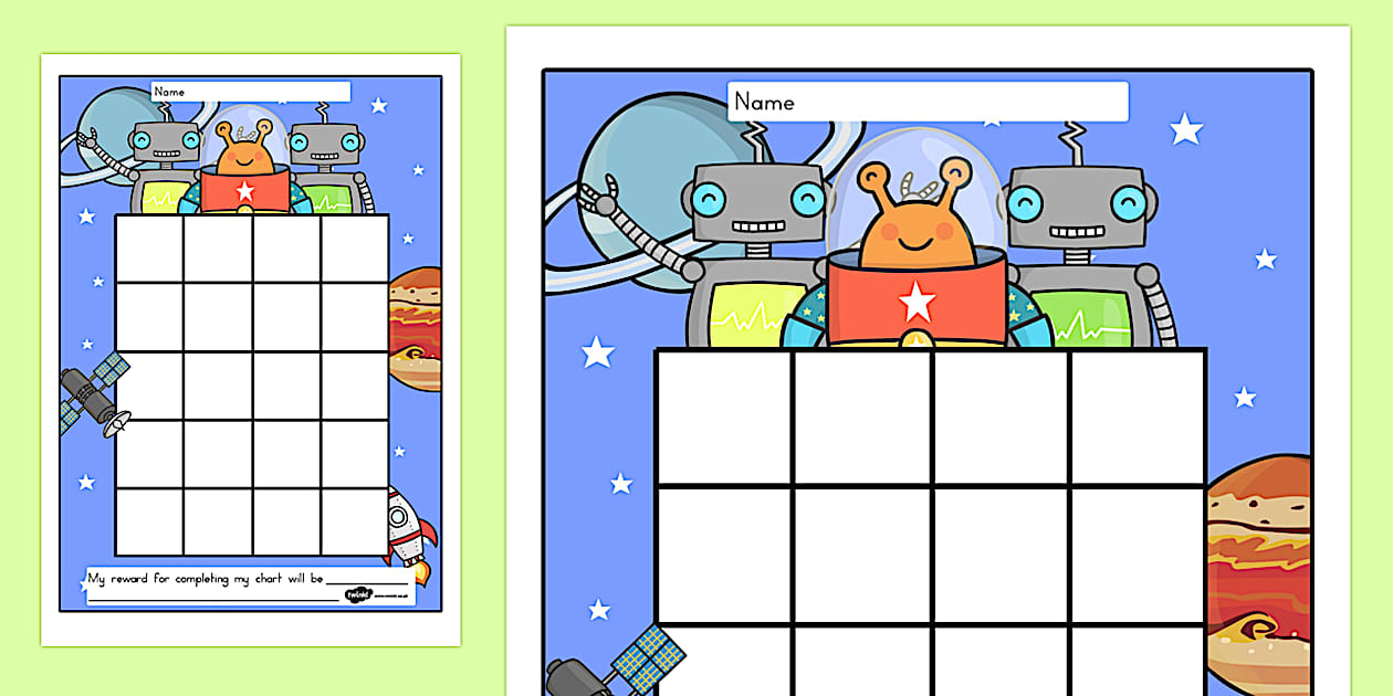 Space Sticker Stamp Reward Chart (teacher made) - Twinkl