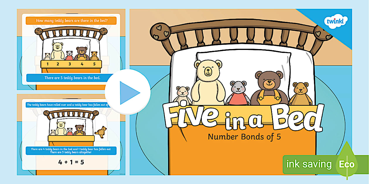 👉 Five in a Bed Number Bonds to 5 PowerPoint - Twinkl
