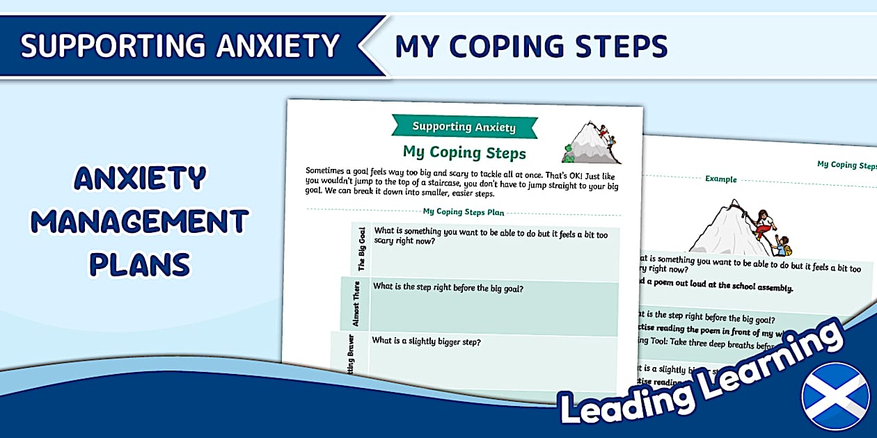 Supporting Anxiety - My Coping Steps Activity