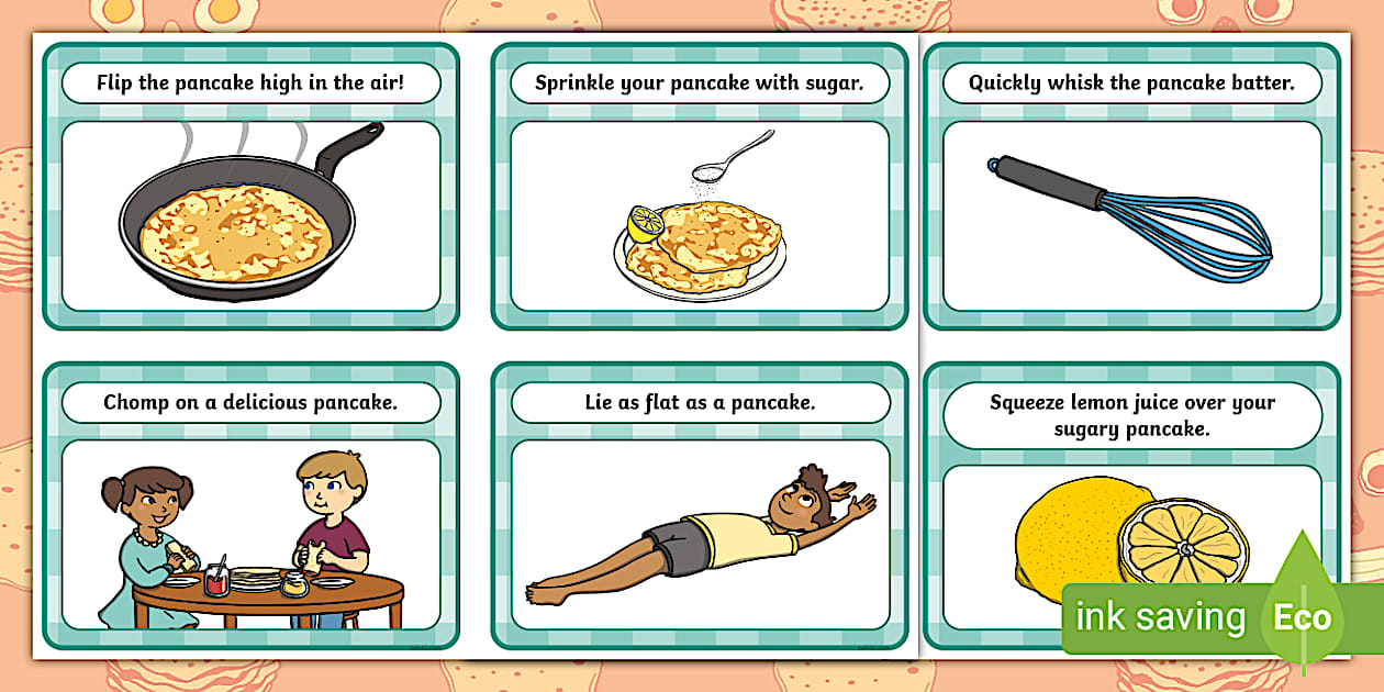 Pancake Day Brain Break Action Cards (teacher made) - Twinkl