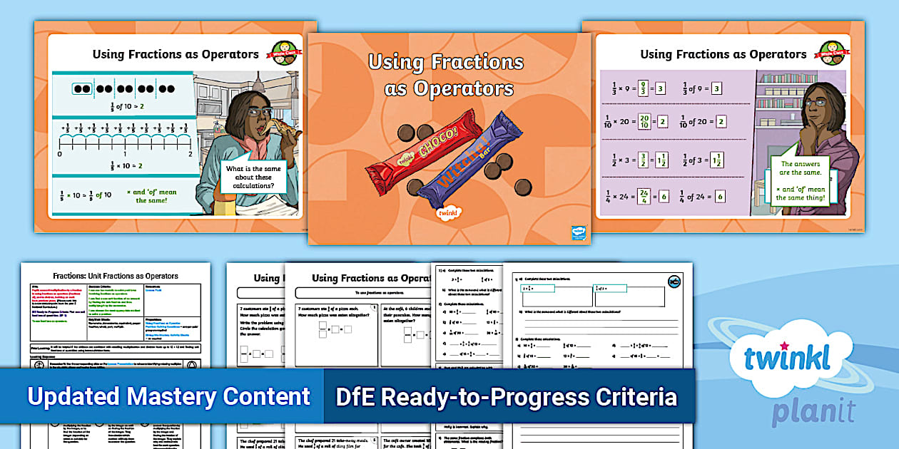 👉 Year 5 Using Fractions as Operators PlanIt Maths Lesson 5
