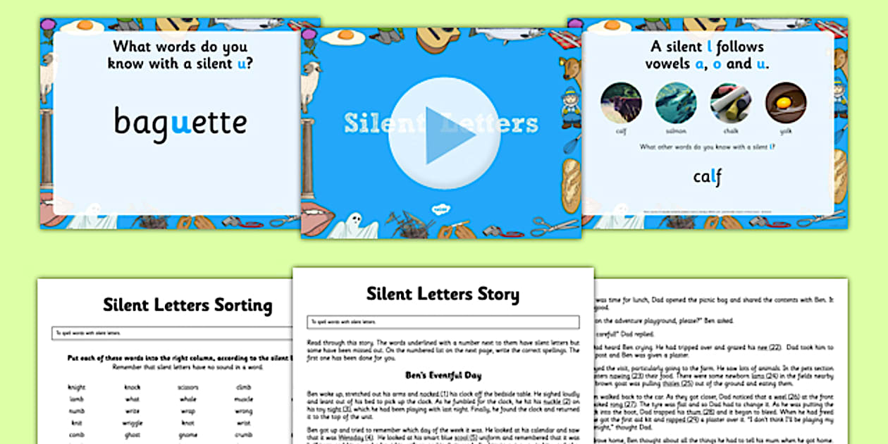 Silent Letters Activity Pack - ESL Spelling Resources