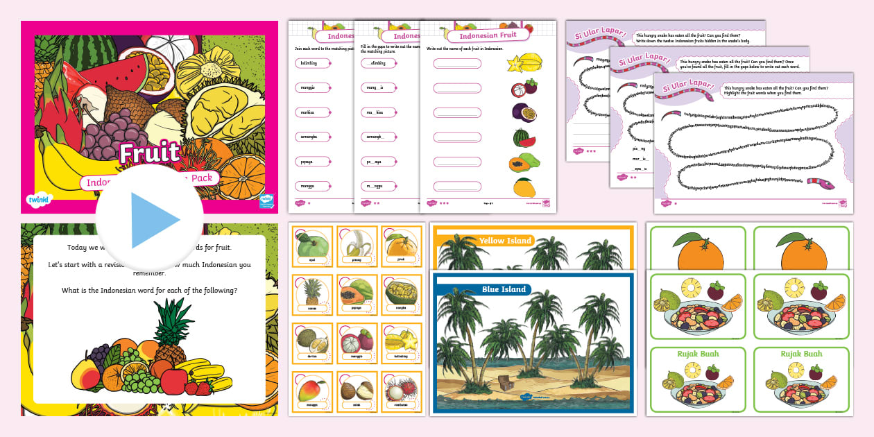 Fruit - Indonesian CRT Lesson Pack (teacher made) - Twinkl