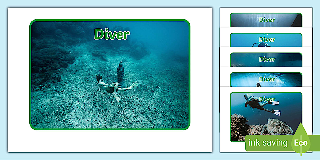 Diver Photo Display Pack (teacher made) - Twinkl