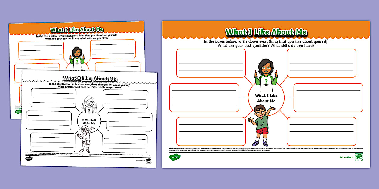 What I Like About Me Mind Map (teacher made) - Twinkl