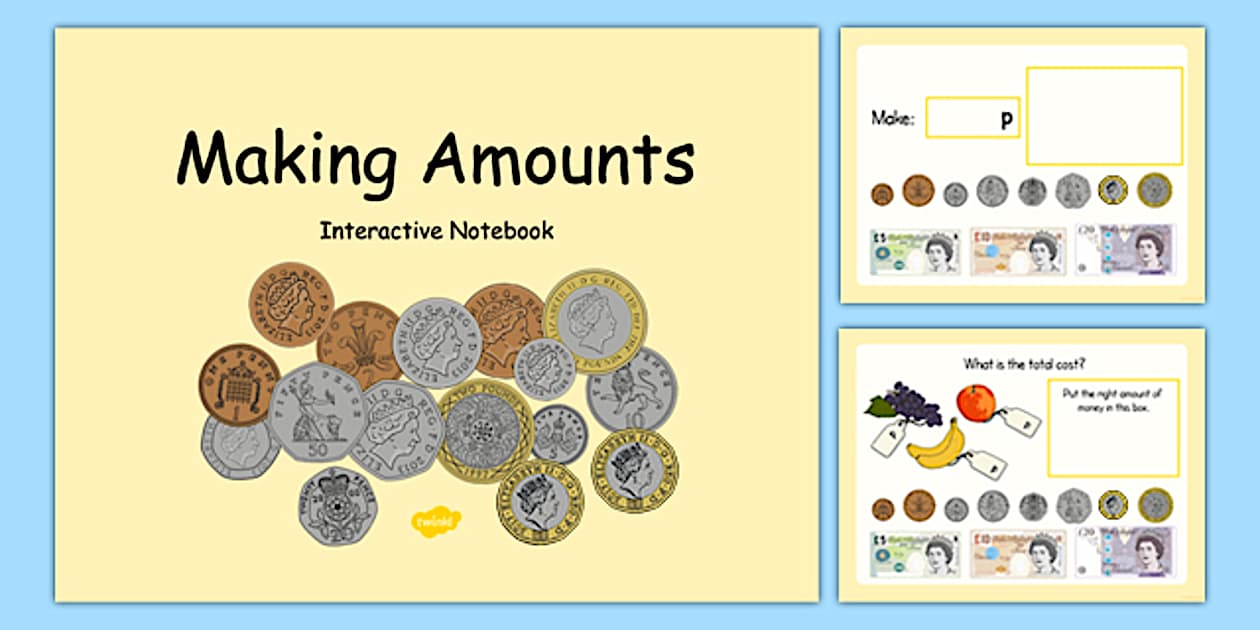 Maths Intervention Interactive Notebook for Making Amounts