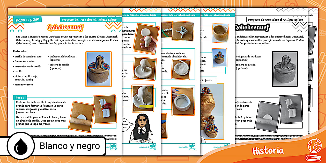Manualidad | Jarras Canópicas | Qebehsenuef | Proyecto | Arte | Antiguo ...
