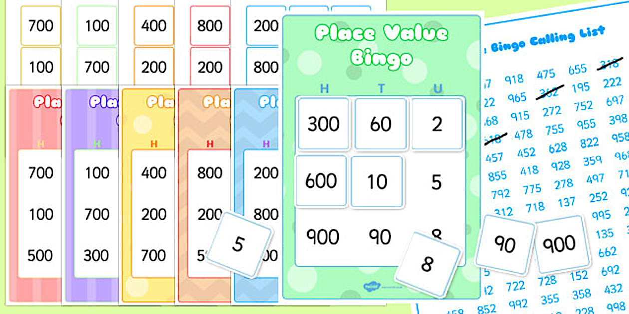 Hundreds, Tens and Ones Bingo and Lotto Pack (teacher made)