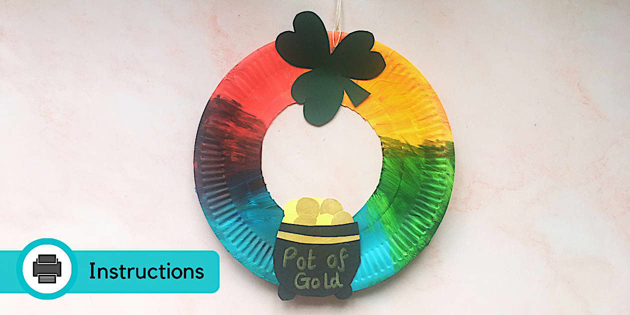 St Patrick's Day Paper Plate Craft Activity (teacher made)