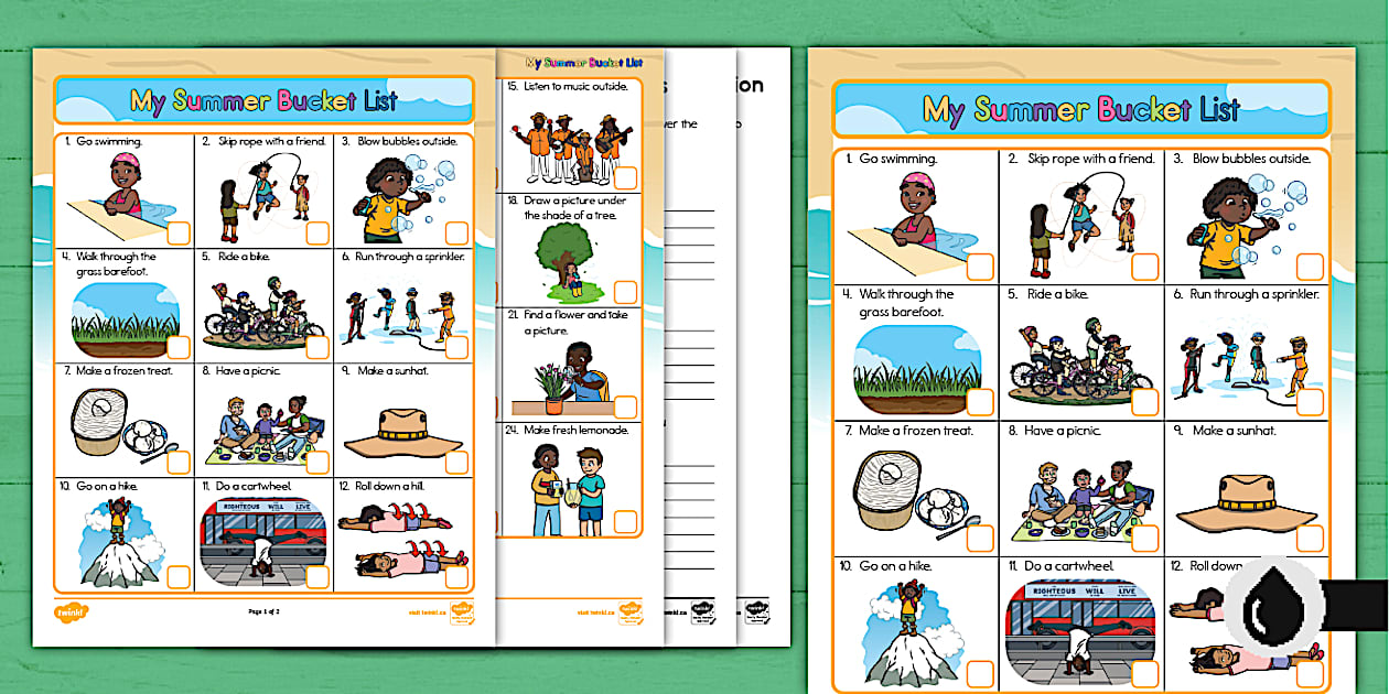 Summer Bucket List Activity - Plan Your Best Summer Yet