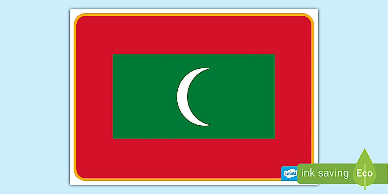 Maldives Flag Poster - Display Posters - Twinkl Resources