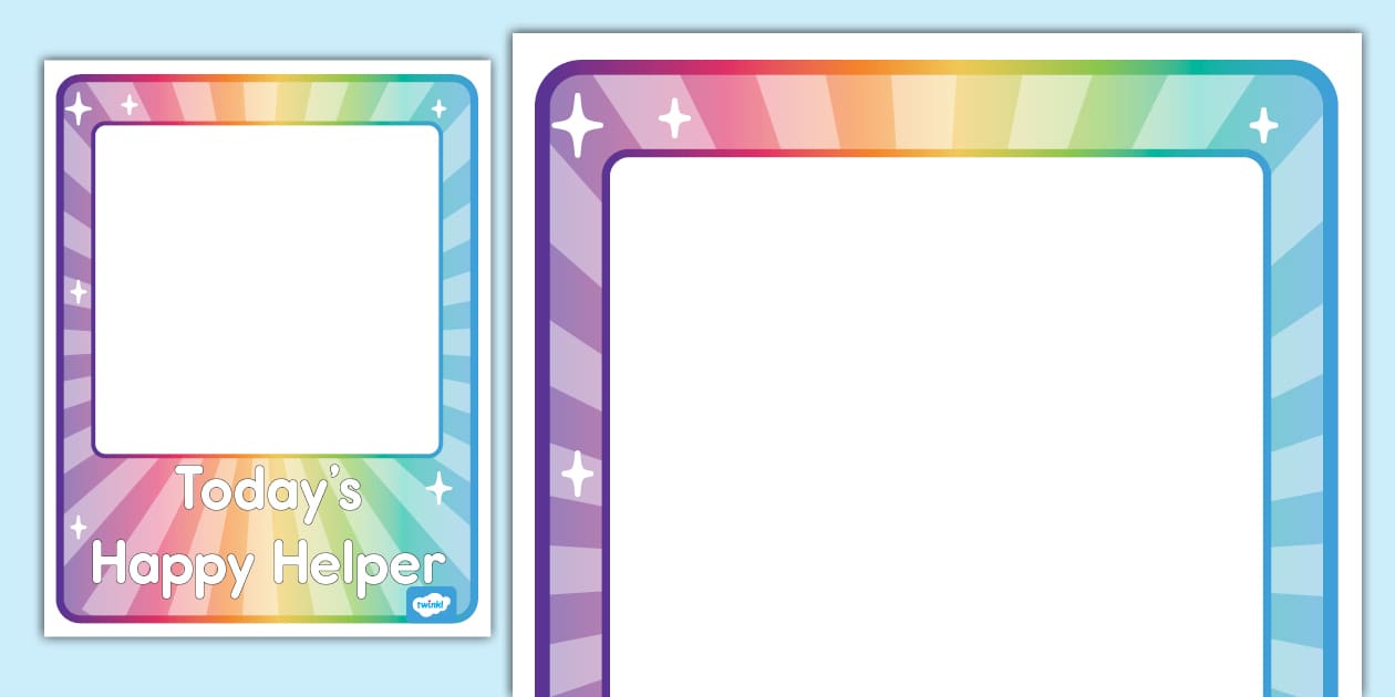 Today's Happy Helper Display Poster (teacher made) - Twinkl