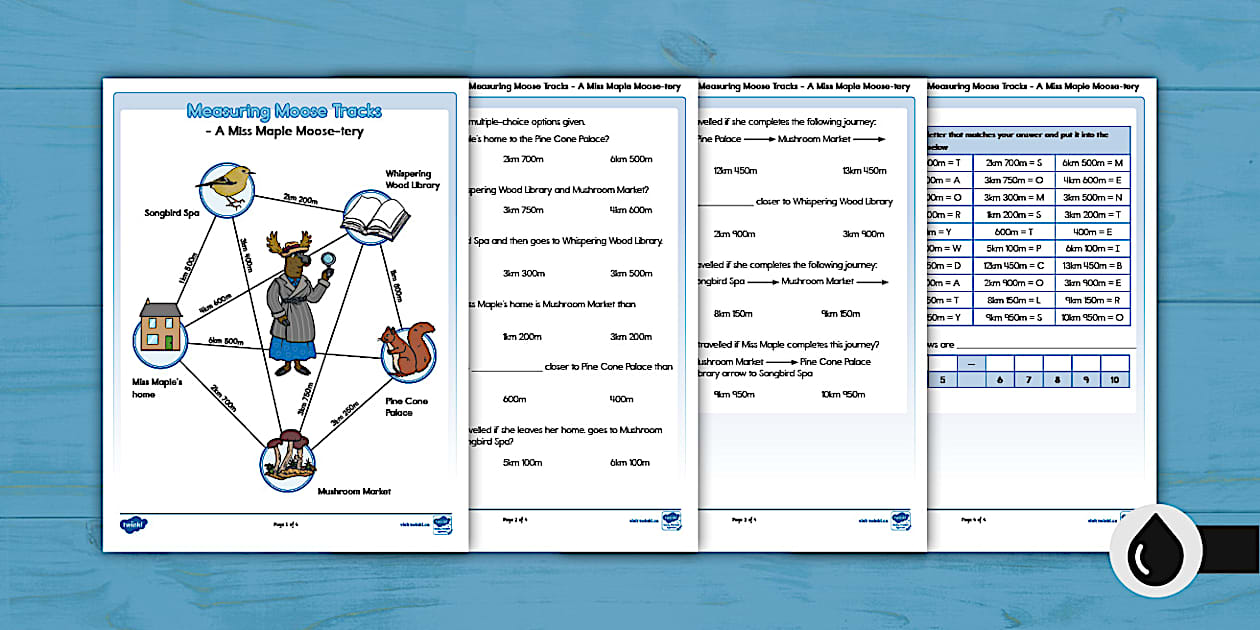 Mapping Moose Tracks - A Miss Maple Moose-tery - Twinkl