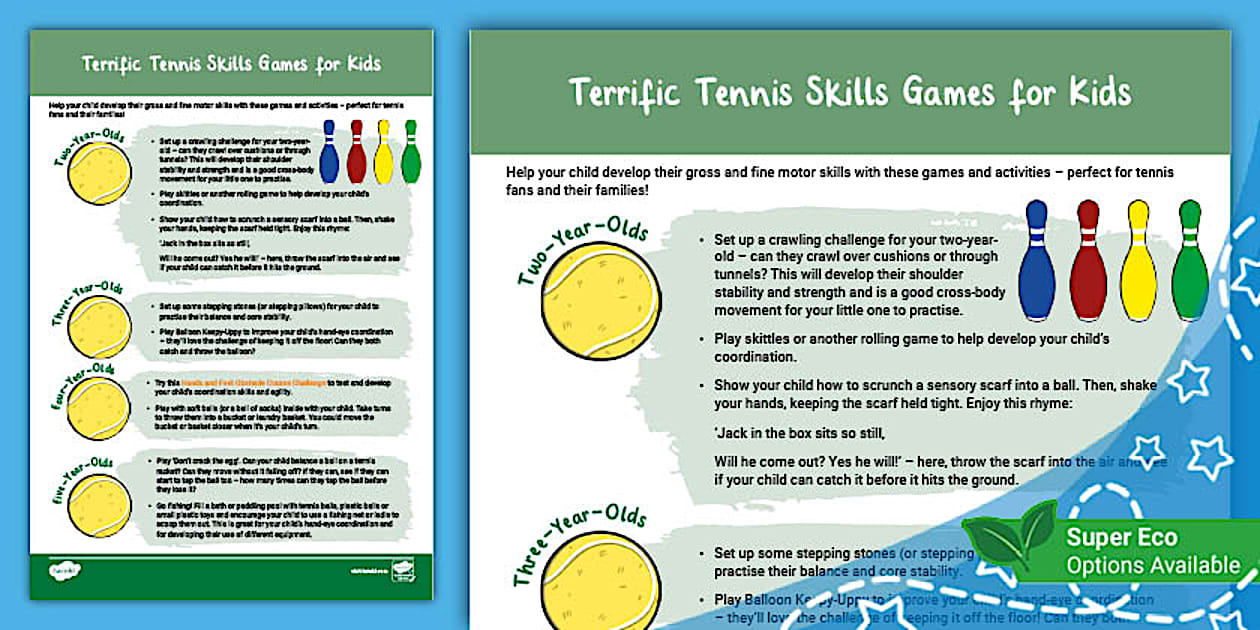 Tennis Skills Games For Kids | Parent Summer Activities