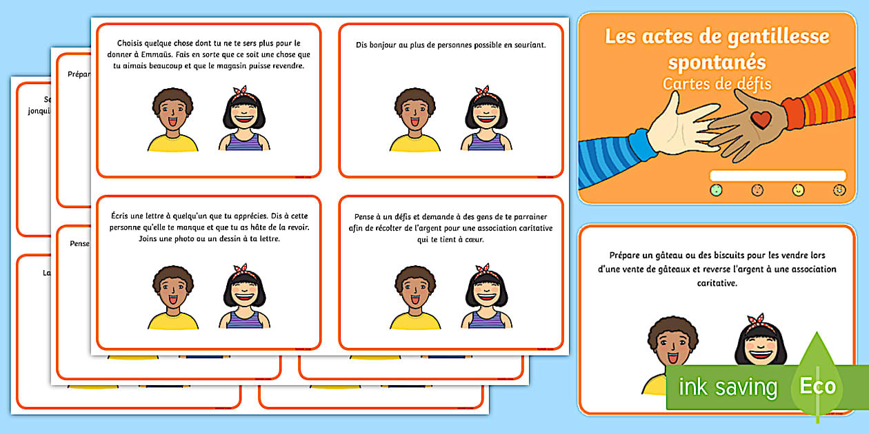 Défis actes de gentillesse | Ressources pédagogiques