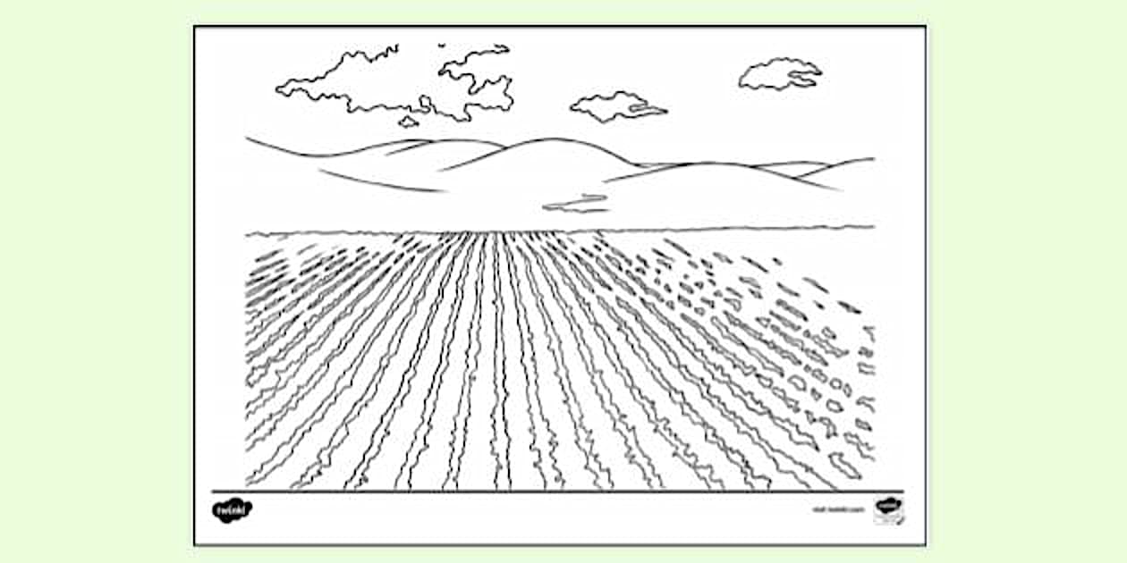 Agricultural Grass Land Farm Colouring | Colouring Sheets
