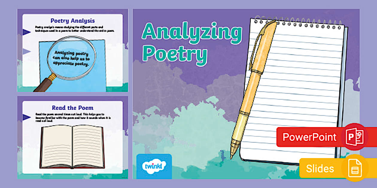 Analyzing Poetry PowerPoint & Google Slides for 3rd-5th Grade