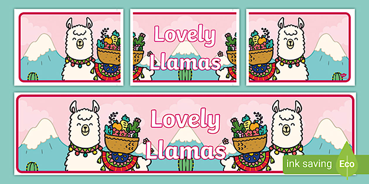 Llama Display Banner (Teacher-Made) - Twinkl