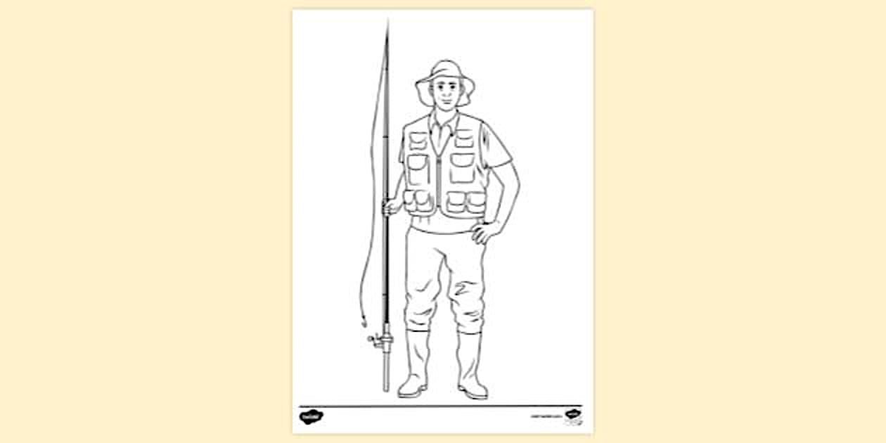 Fisherman Colouring Sheet | Colouring Sheets (teacher made)