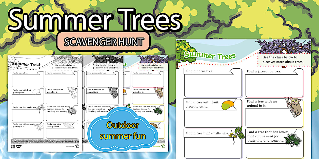Summer Tree Scavenger Hunt - Twinkl
