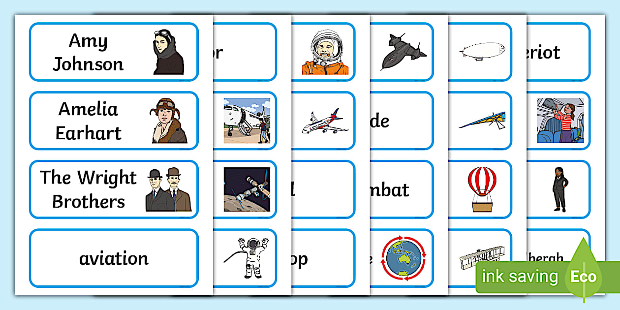 History of Flight Word Cards (teacher made) - Twinkl