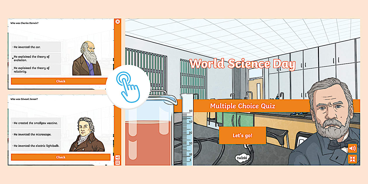World Science Day Interactive Quiz - KS2 (teacher made)