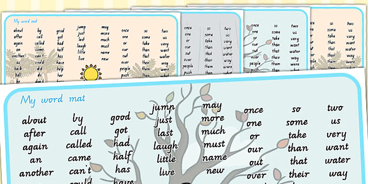 Winter Themed KS1 Word Mat