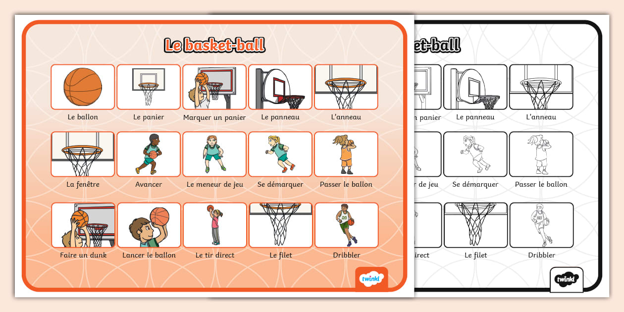 Ensemble de mots : Le basket-ball (teacher made) - Twinkl
