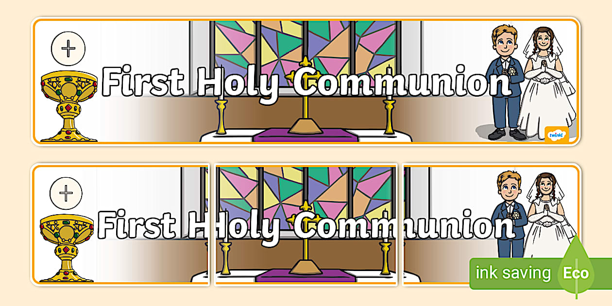 First Holy Communion Display Banner (teacher made) - Twinkl