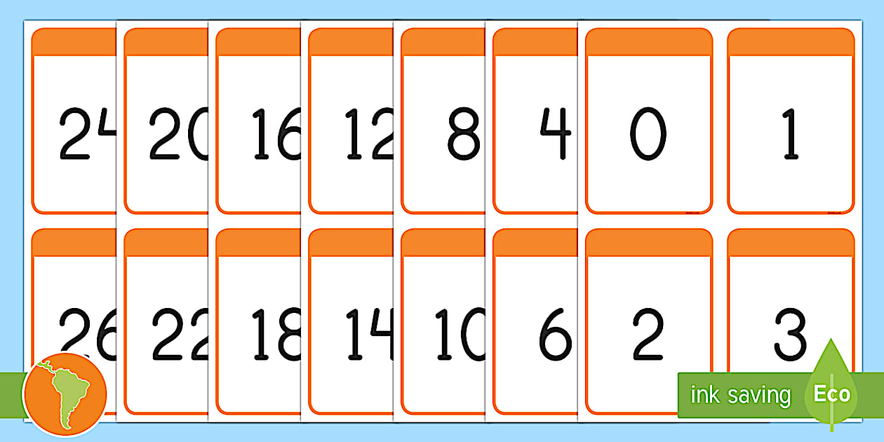 Flashcards: Números del 0 al 30