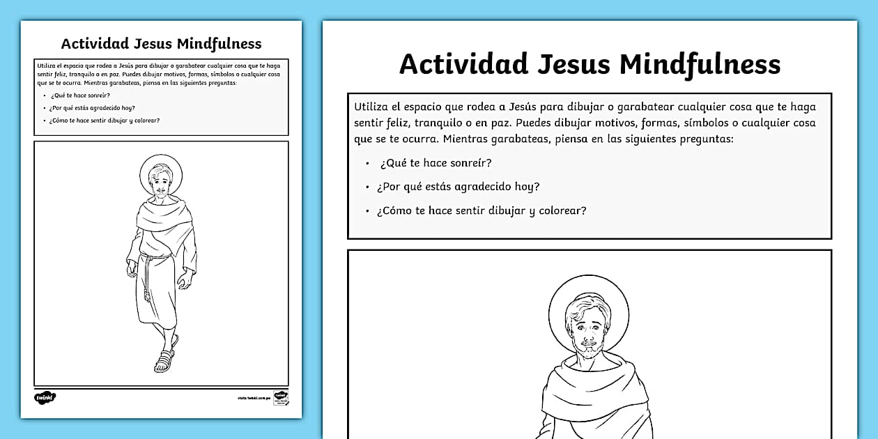 Actividad de relajación y mindfulness de Jesús | Twinkl