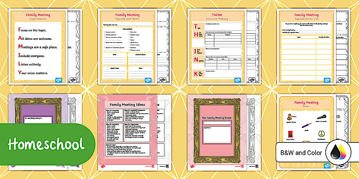 * NEW * Family Meeting Activity Pack