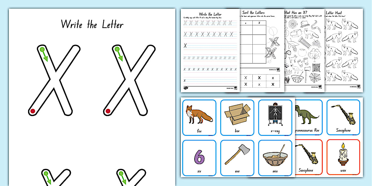 Letter X Handwriting Activity Pack (teacher made) - Twinkl