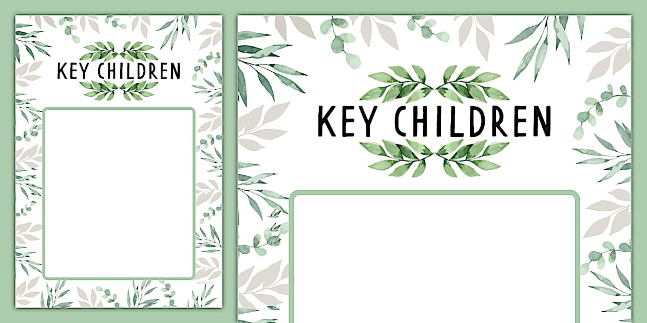 Muted Botanical Key Children List (Teacher-Made) - Twinkl