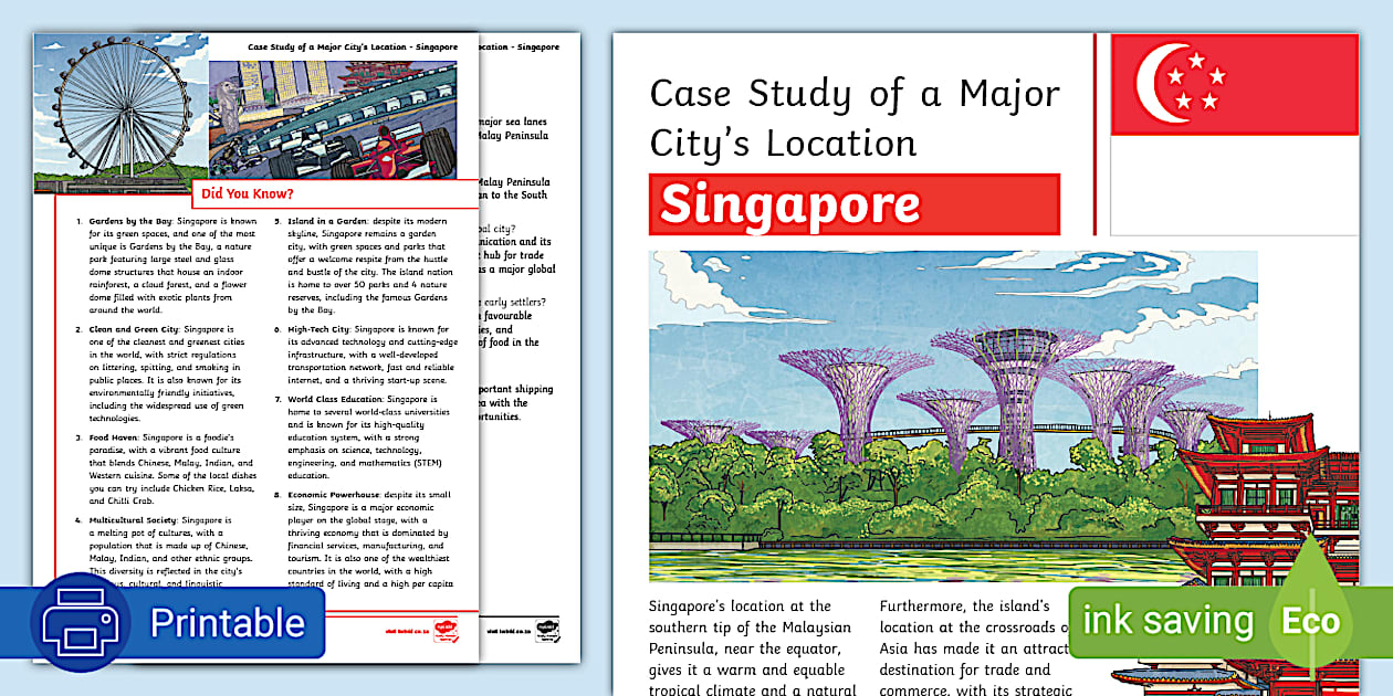 Case Study of a Major Cities Location – Singapore - Twinkl