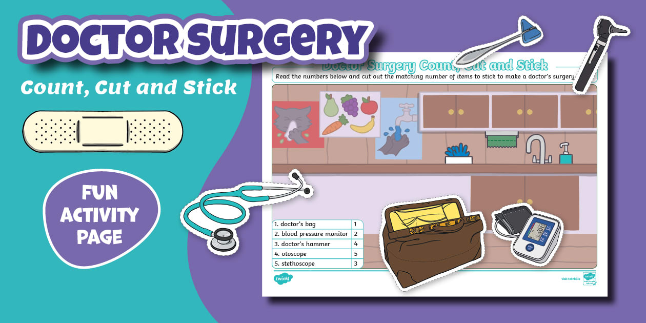 * NEW * Doctor Surgery Count, Cut and Stick