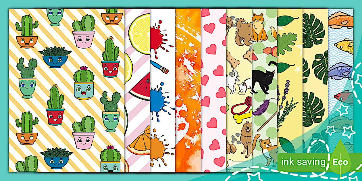 FREE! - Scrapbooking Paper Designs Pack - Twinkl