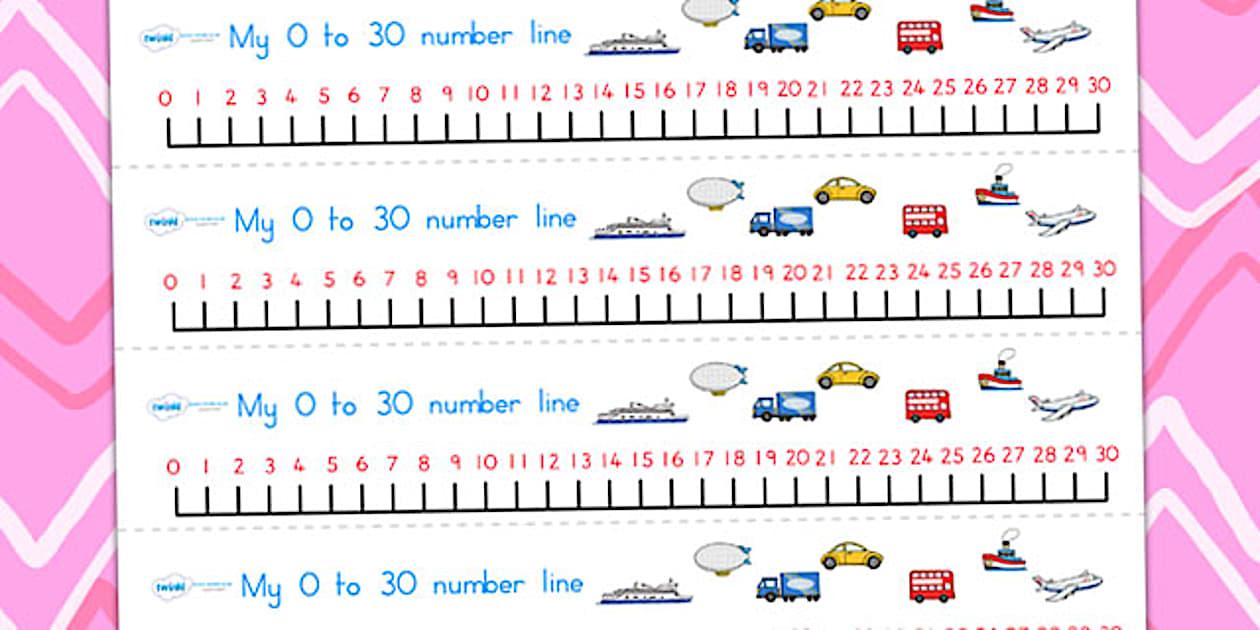 Transport Number Line 0 30 (teacher made) - Twinkl
