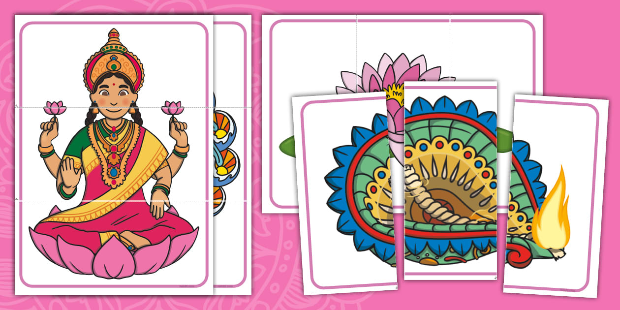 Hindu Diwali Jigsaw Puzzle Strips (Teacher-Made) - Twinkl