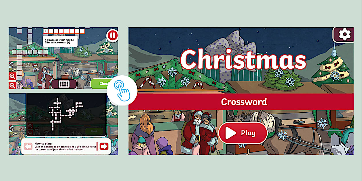 Christmas Interactive Crossword - KS2 - Twinkl