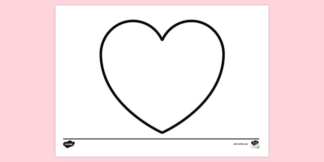 😊 Emoji Heart Colouring Sheet | Colouring Sheets - Twinkl
