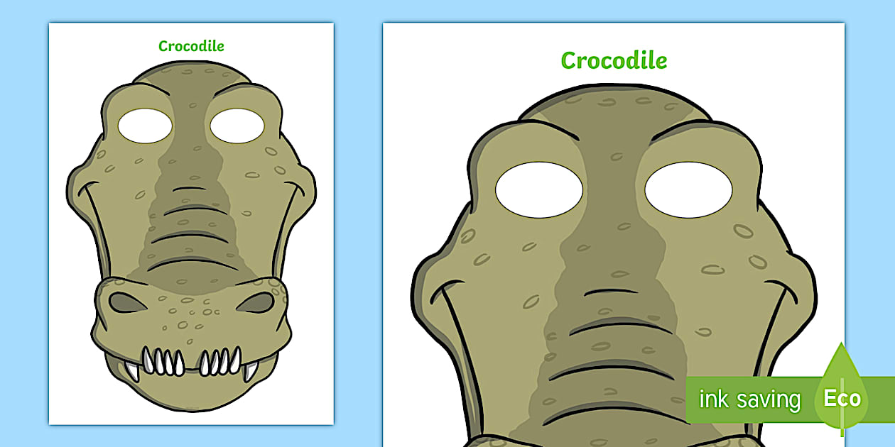 Crocodile Role-Play Mask (teacher made) - Twinkl