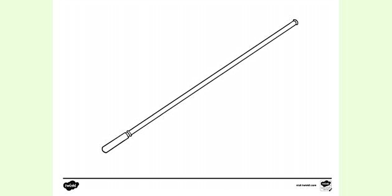 Cleaning Rod Colouring Sheet (teacher made) - Twinkl