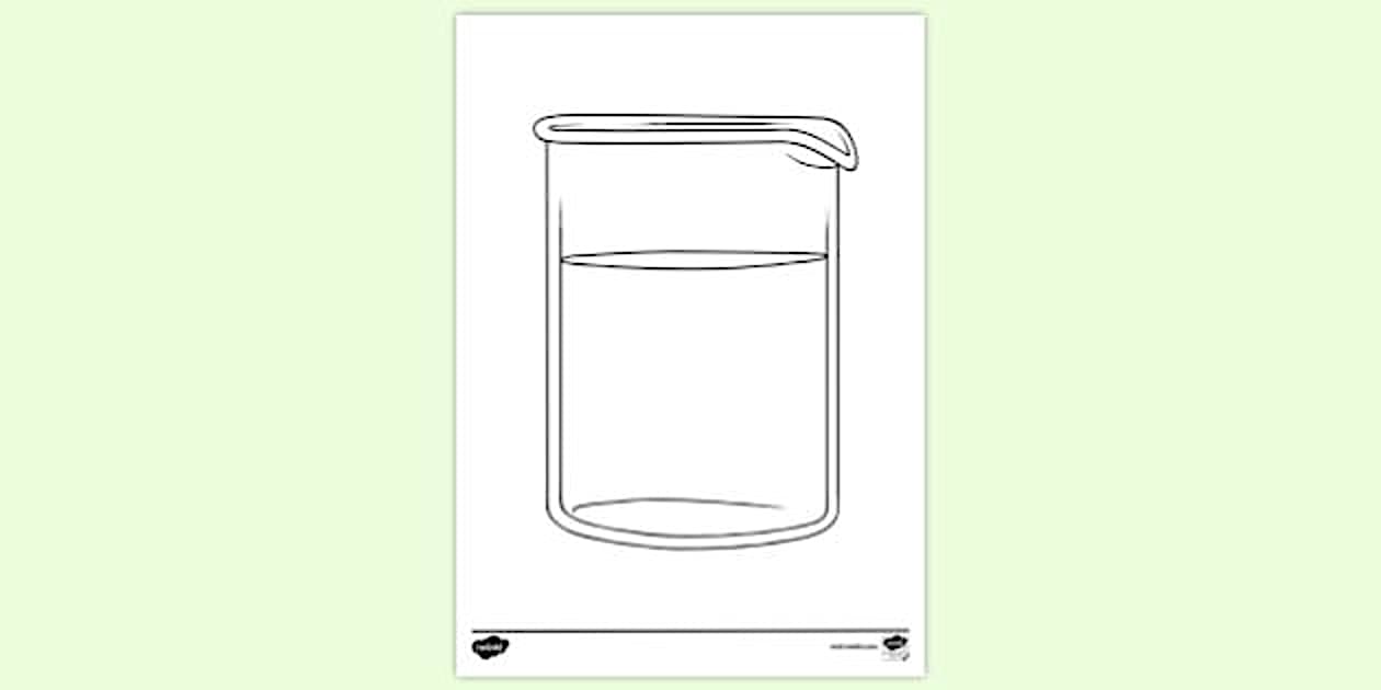 Beaker With Liquid Colouring | Colouring Sheets - Twinkl