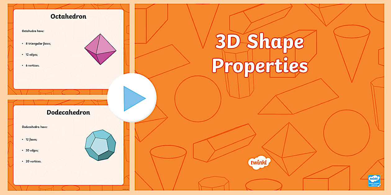 Properties of 3D Shapes PowerPoint - Geometry - Maths